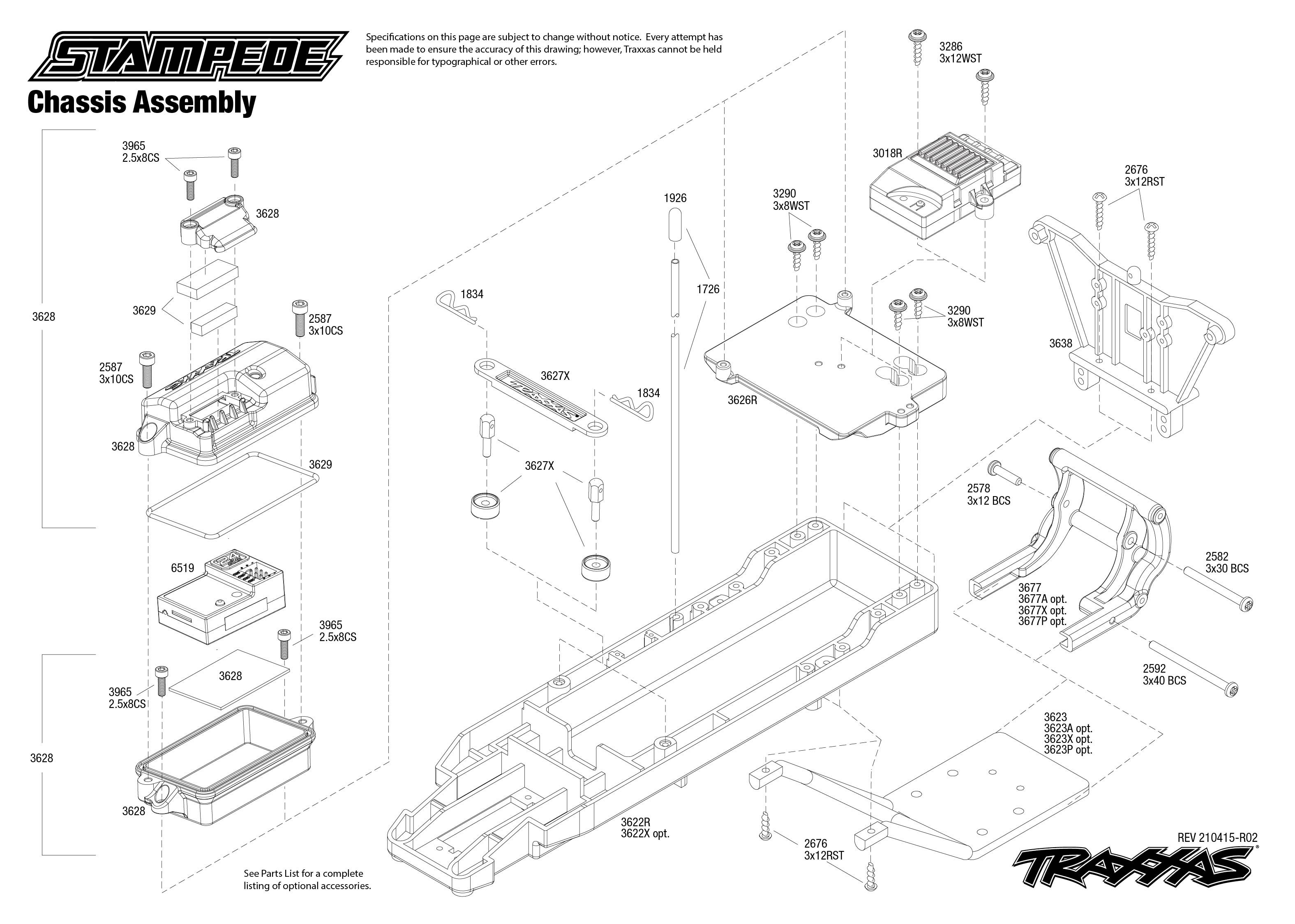 Traxxas Nitro Stampede Exploded View